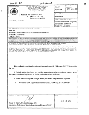 Fillable Online U.S. EPA, Pesticide Product Label, SAFER BRAND GARDEN ...