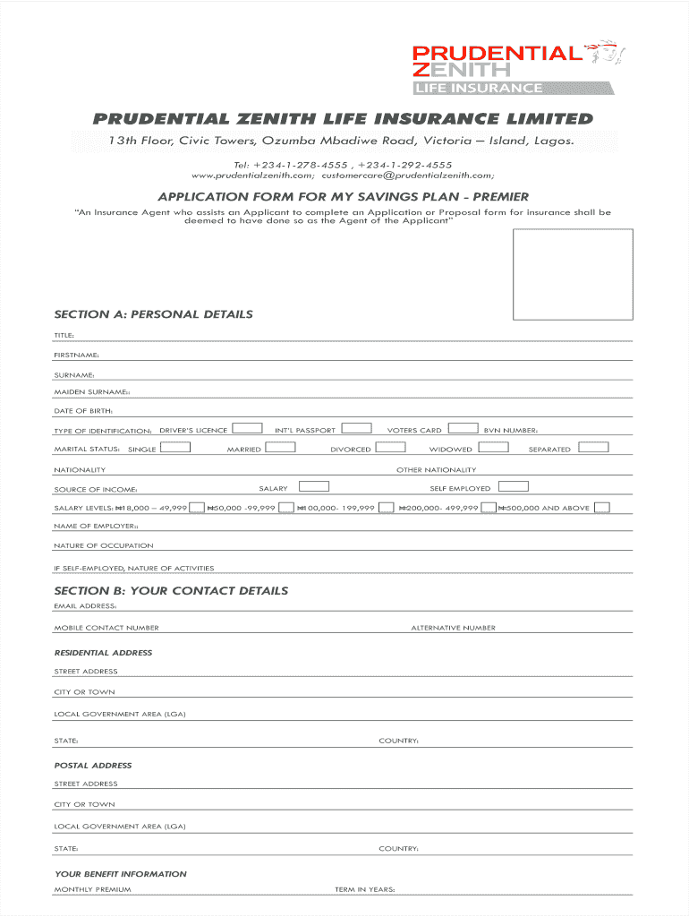 Prudential Zenith Policy Statement - Fill Online, Printable, Fillable ...
