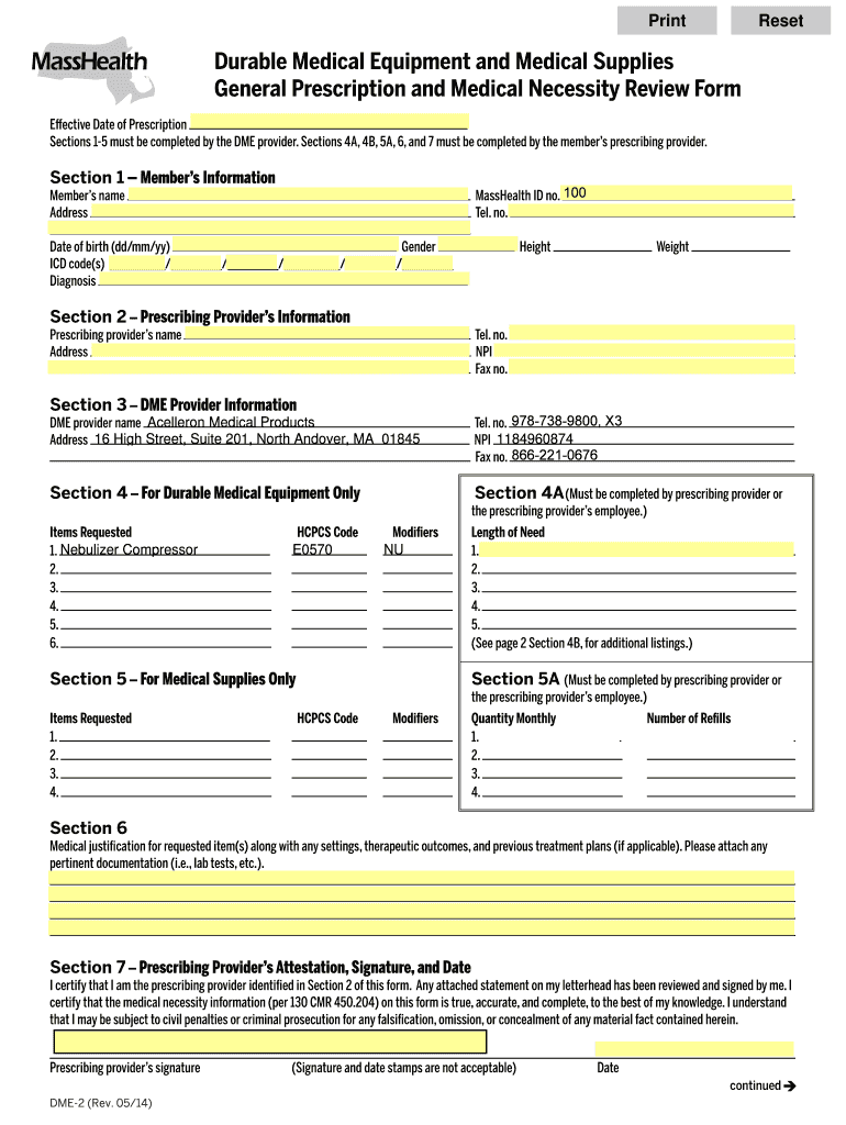 Fillable Online Medical Necessity Forms for DMEHealth Medicare PDFs Fax ...