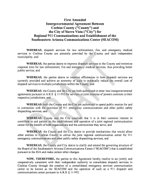 Fillable Online agenda cochise az First Amended Intergovernmental ...