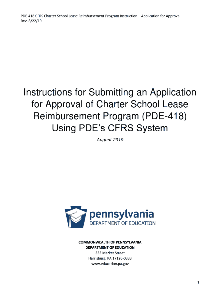 Fillable Online 418 (CFRS) Instructions - PDE - PA.gov Fax Email Print - pdfFiller