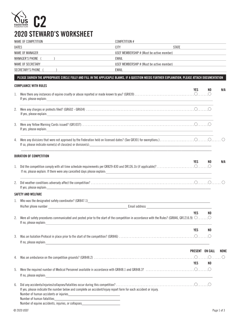 Fillable Online Steward Requirements for Registered (R) Status ...