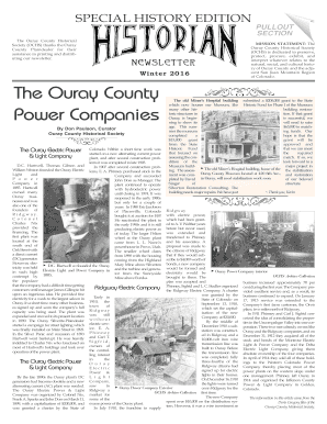 Fillable Online The old Miners Hospital building Power ... - Ouray ...