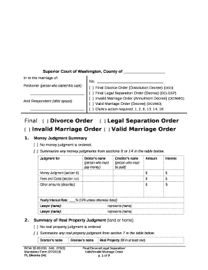 Final Divorce Order (Dissolution Decree) (DCD) Doc Template ... Doc ...