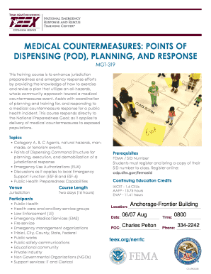 Fillable Online dhss alaska Medical Countermeasures: Point of ...