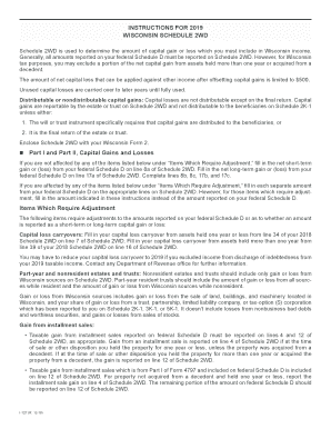 Fillable Online Schedule NR 2019 - revenue.wi.gov Fax Email Print ...
