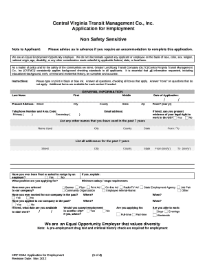 Para Transit Application - Everett Transit Doc Template | pdfFiller