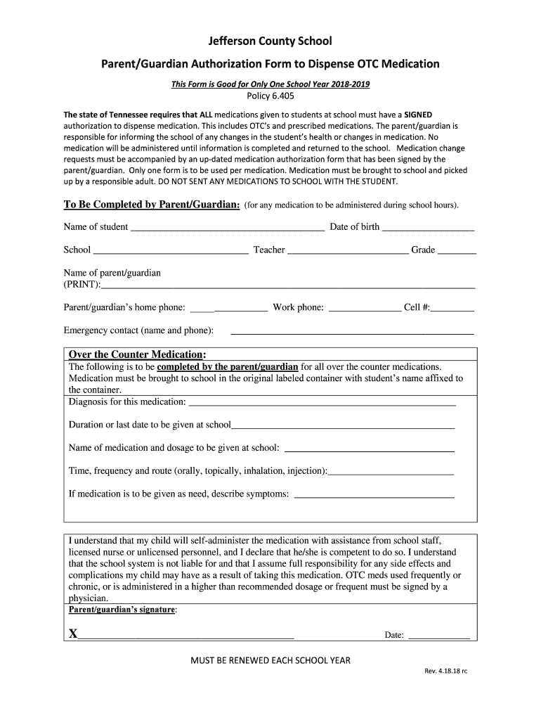 Fillable Online images pcmac Jefferson County School Parent/Guardian Authorization Form ... Fax ...
