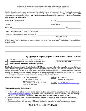 Fillable Online Request Petition Form for Website Fax Email Print ...