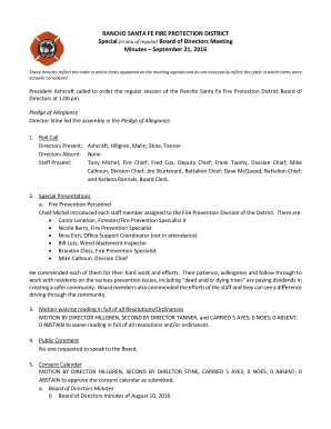 Fillable Online RANCHO SANTA FE FIRE PROTECTION DISTRICT Special ...