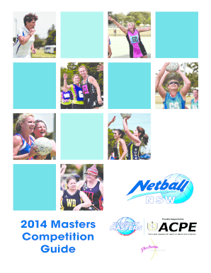 Fillable Online Netball NSW Masters - Netball Australia Fax Email Print ...