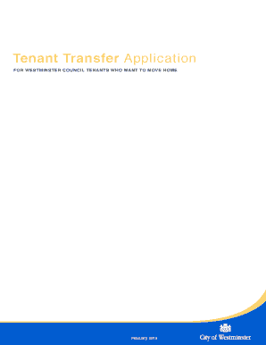 Fillable Online Tenant Transfer Application Fax Email Print - pdfFiller