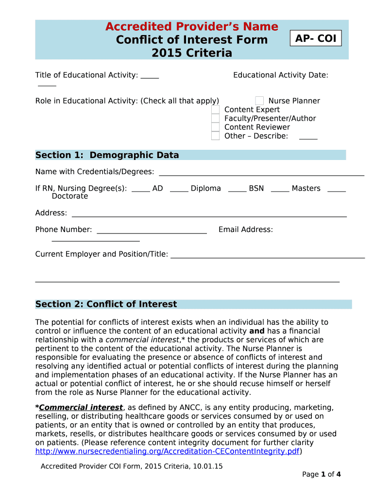 . COI - ANCC - Journal Courses Doc Template | pdfFiller