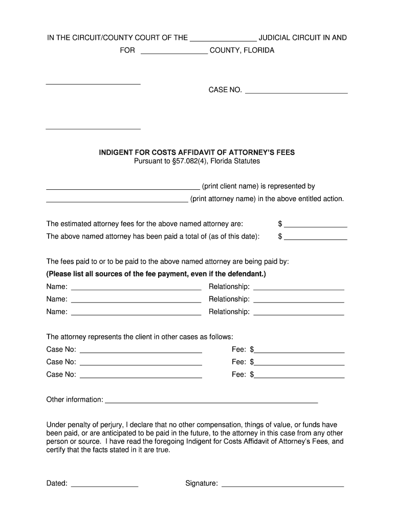 Fillable Online In Re: Approval Of Application For Determination Of Indigent ... Fax Email Print ...