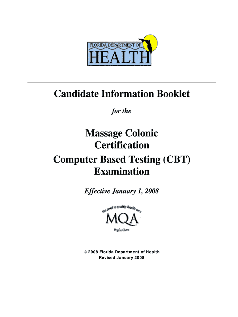 Fillable Online CANDIDATE INFORMATION BOOKLET FOR THE - candidate ...