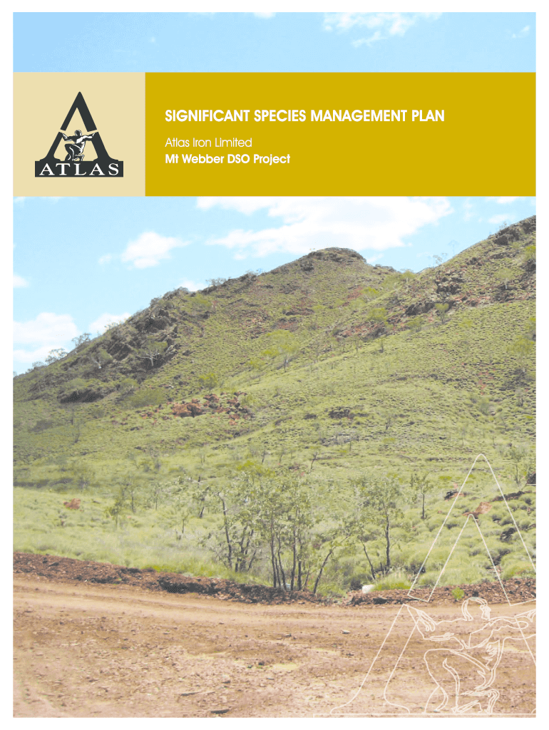 Fillable Online Mt Webber Significant Species Management Plan - Atlas ...
