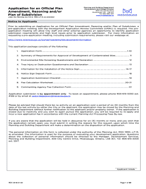 Fillable Online Application for an Official Plan Fax Email Print ...