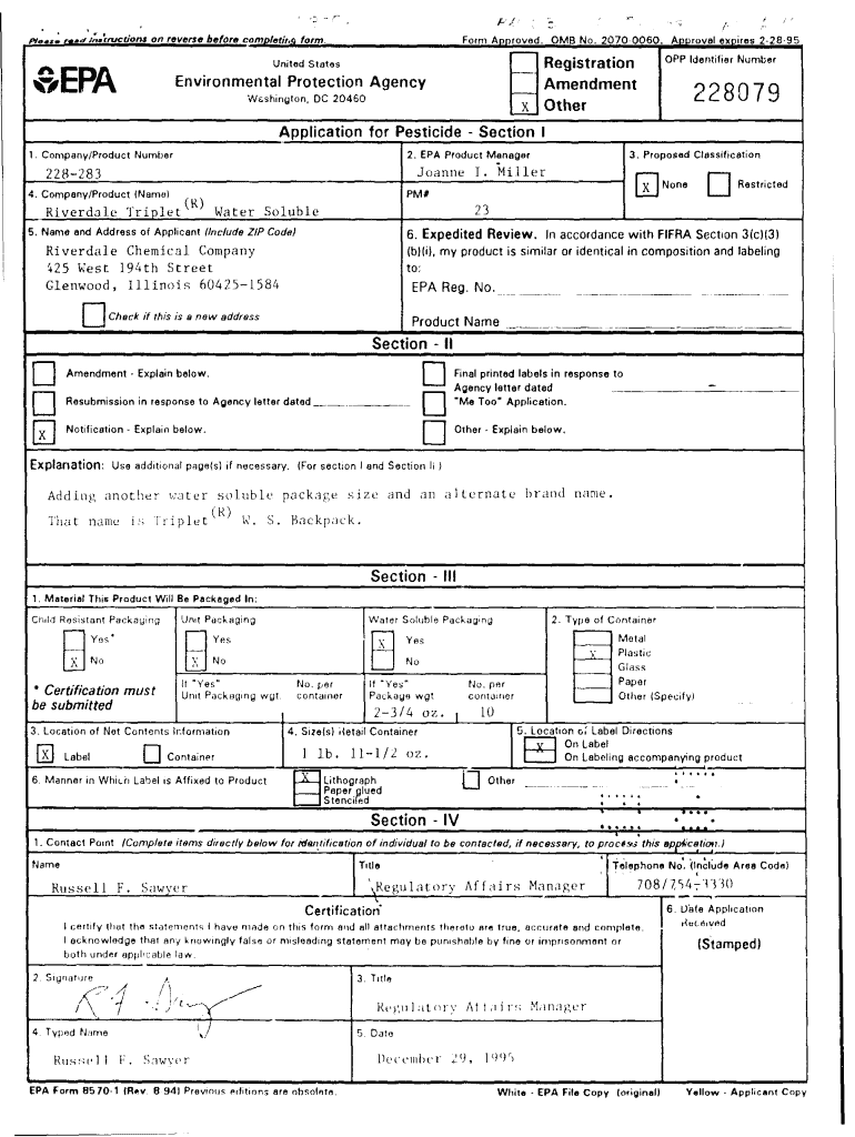 Fillable Online U.S. EPA, Pesticide Product Label, RIVERDALE TRIPLET ...