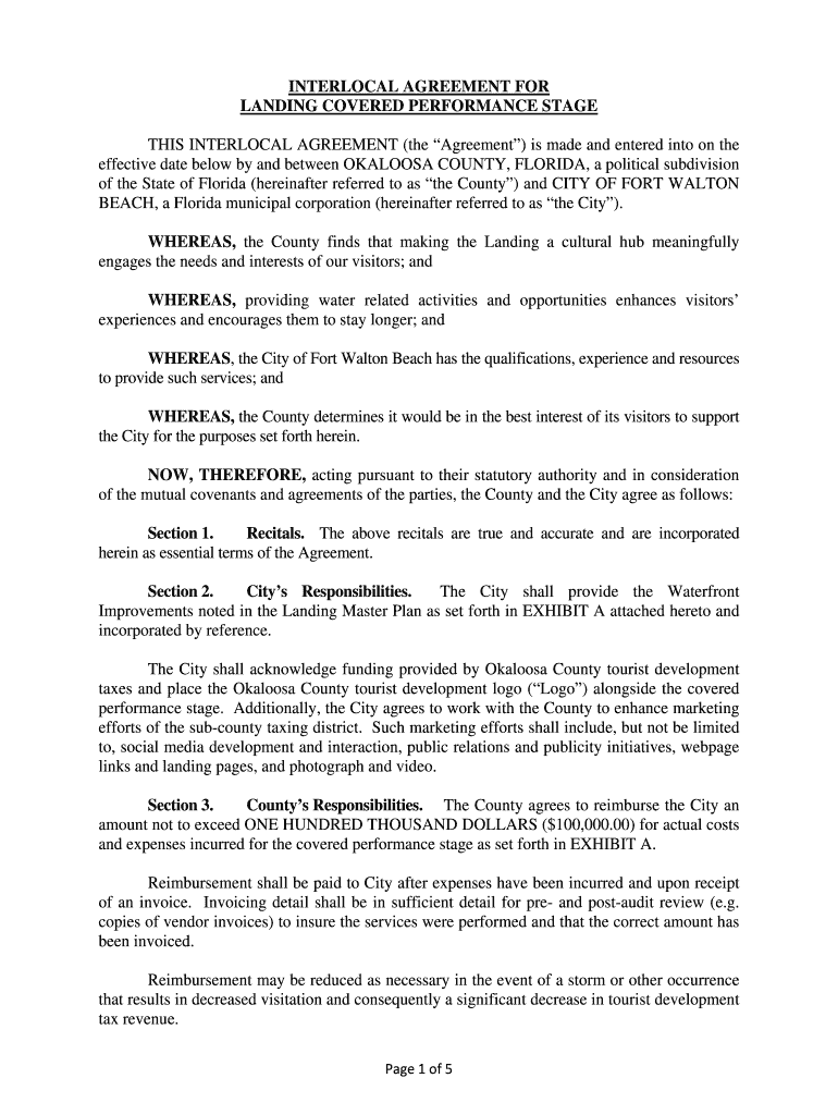 Fillable Online INTERLOCAL AGREEMENT FOR FIRE PROTECTION SUPPORT SERVICES ... Fax Email Print ...