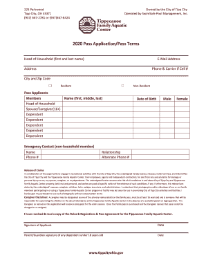 Tipp City Pool Pass - Fill Online, Printable, Fillable, Blank | pdfFiller