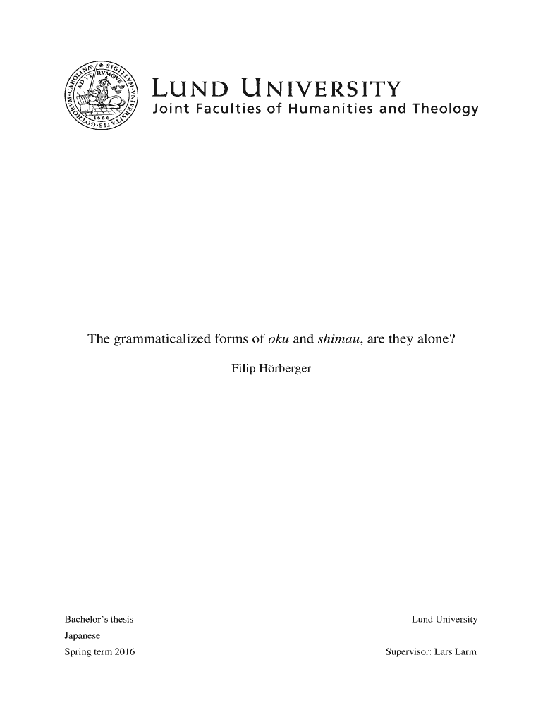 Fillable Online PDF The grammaticalized forms of oku and shimau, are ...