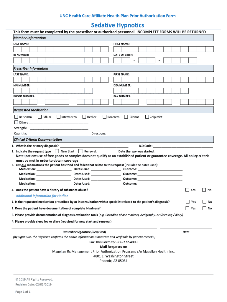 Fillable Online Prior Authorization Request Form - Blue Cross NC Fax ...