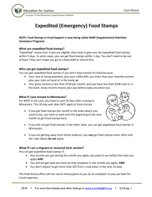 Fillable Online NOTE: Food Stamps or Food Support is now being called ...