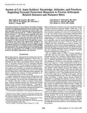 Fillable Online Survey of U.S. Army Soldiers' Knowledge, Attitudes, and ...