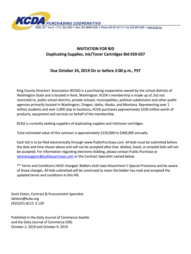 Fillable Online Award Letter - KCDA Fax Email Print - pdfFiller