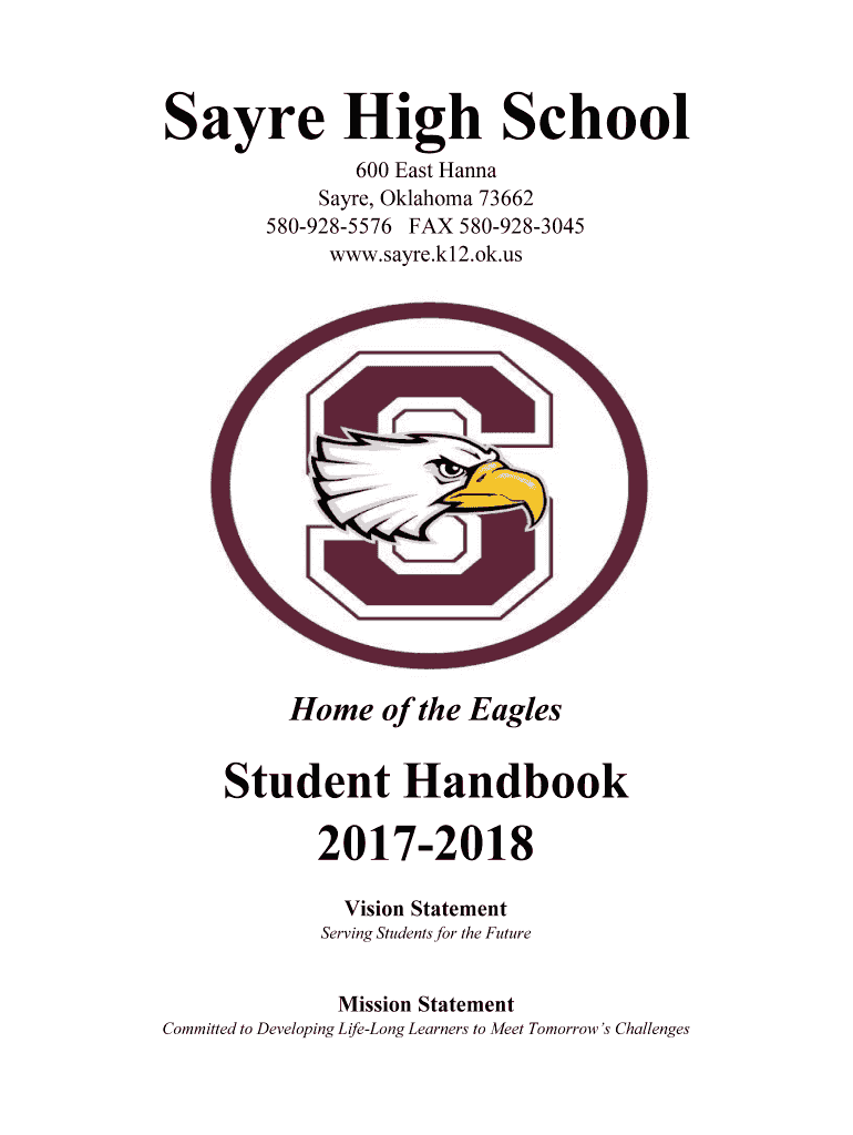 Fillable Online EAGLE VISION - Sayre Public Schools Fax Email Print ...