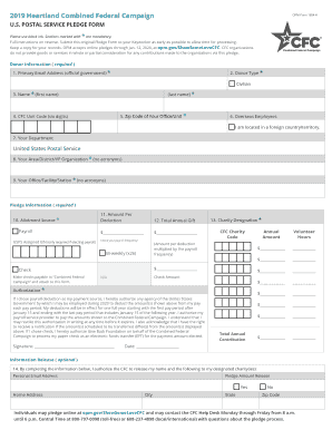 Fillable Online POSTAL SERVICE PLEDGE FORM Fax Email Print - pdfFiller