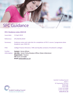 Fillable Online Guidance notes and code lists for completion of FES 2 ...