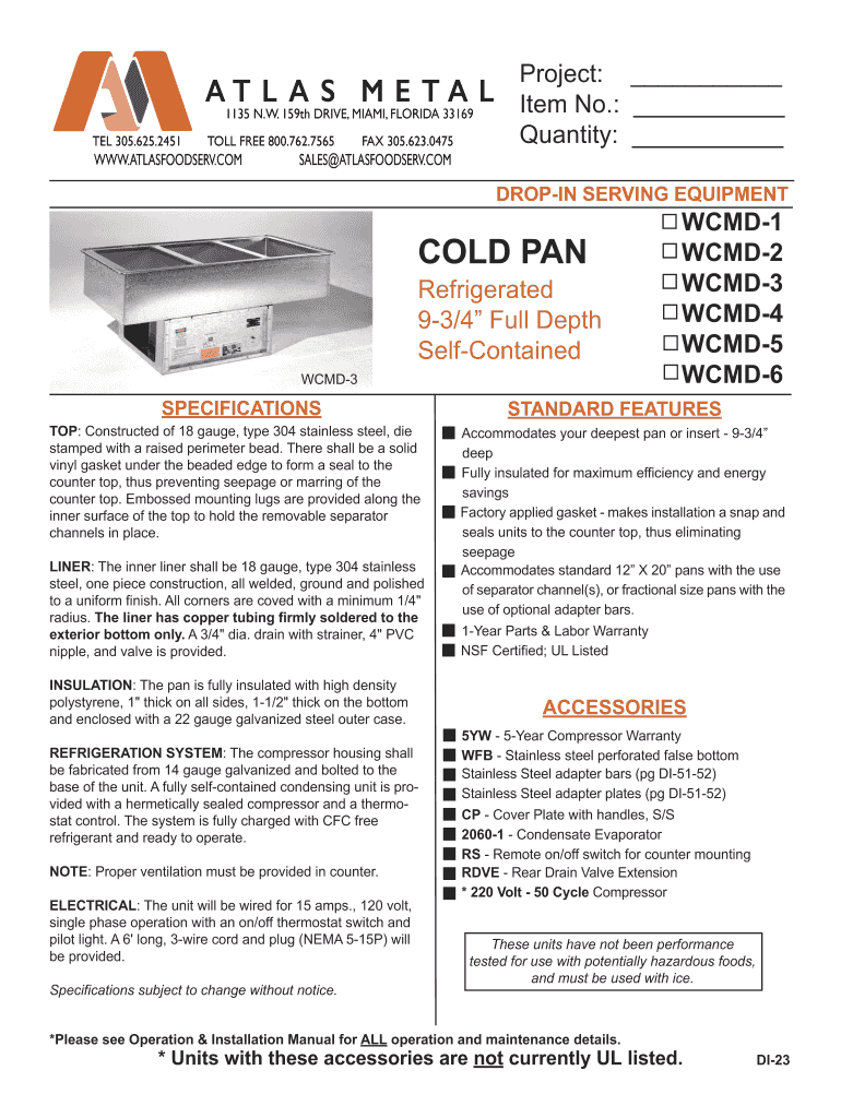 Fillable Online True Pizza Prep Table TPP-44 Spec Sheet - Elite ...