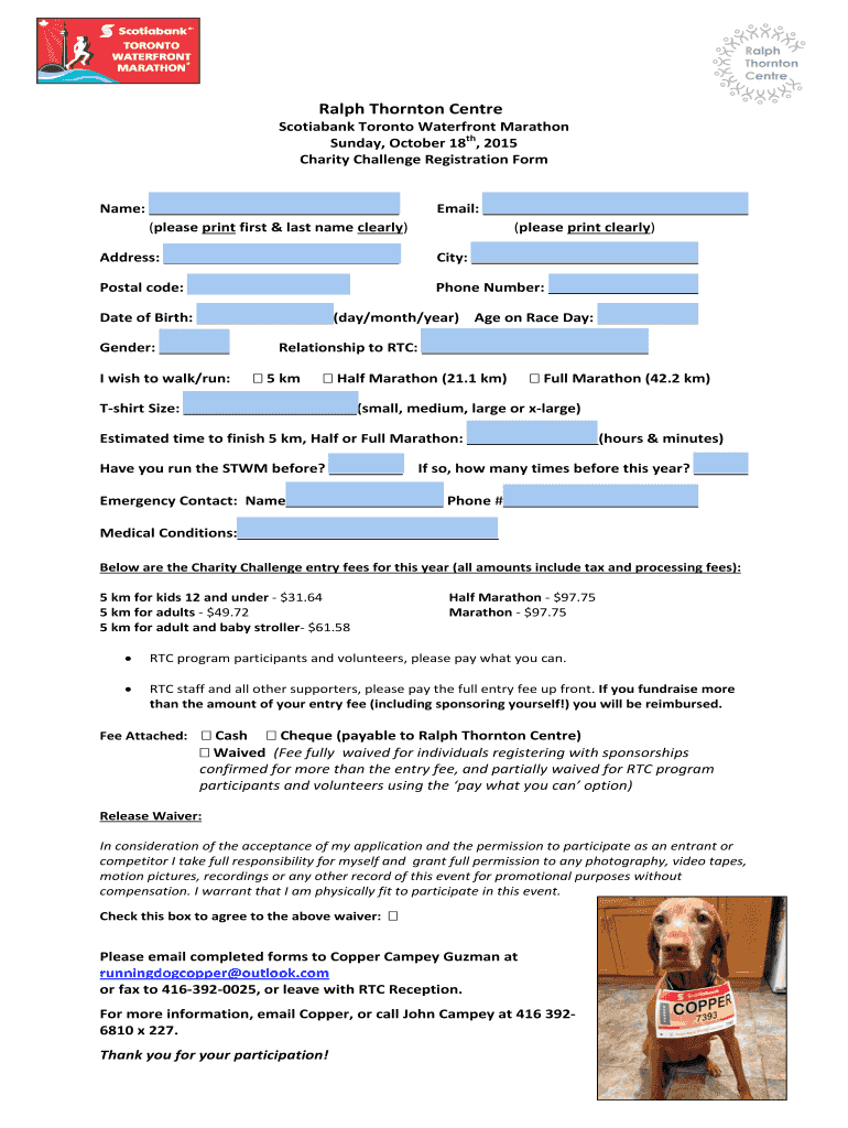 Fillable Online Ralph Thornton Centre - Ralph Thornton Community Centre ...
