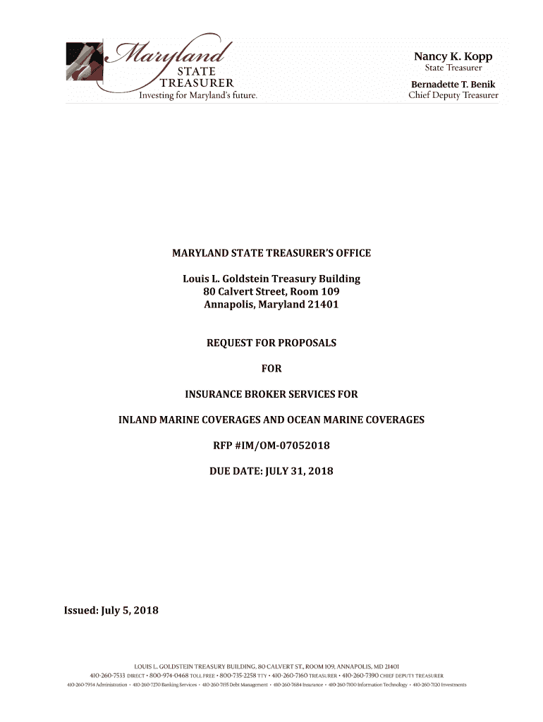 Fillable Online INLAND MARINE COVERAGES AND OCEAN MARINE COVERAGES Fax ...