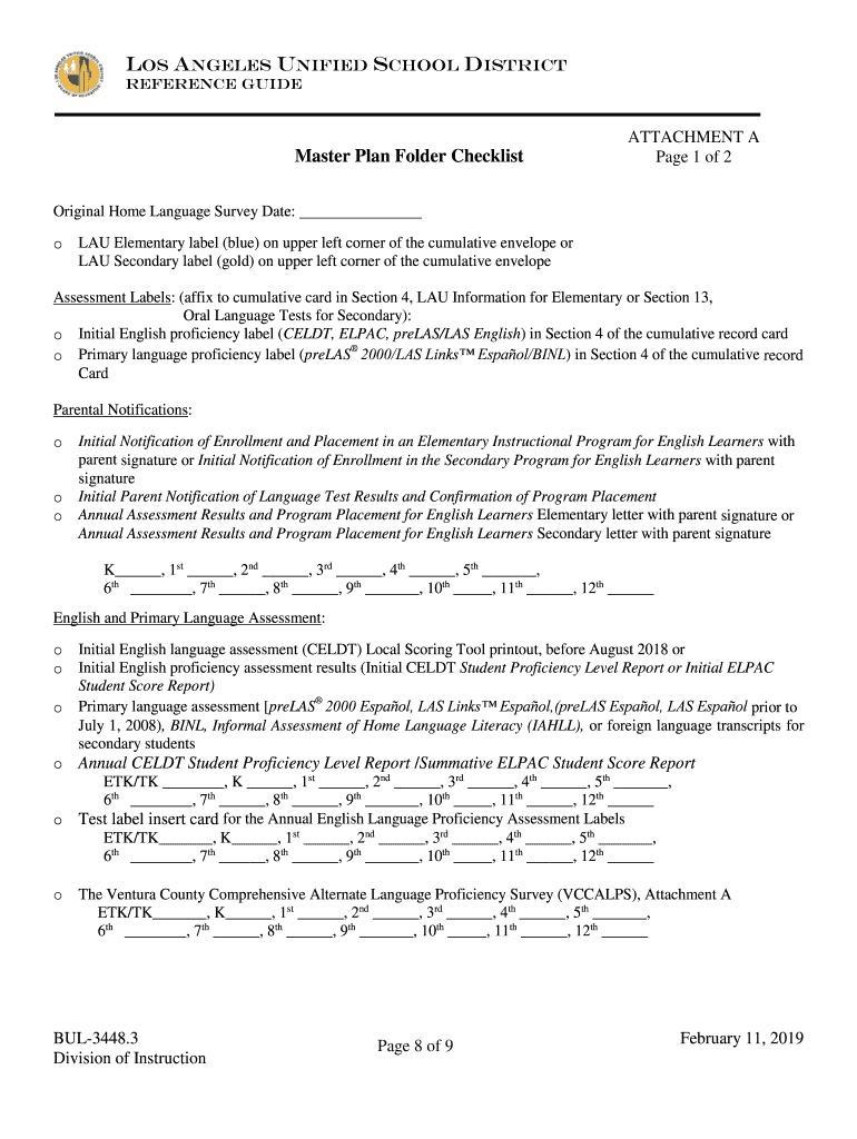 Fillable Online Home Language Survey Form-English - LAUSD.net Fax Email ...