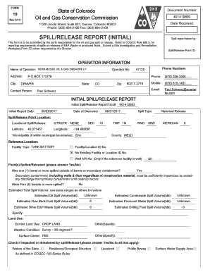 Fillable Online Spill report taken by: Fax Email Print - pdfFiller