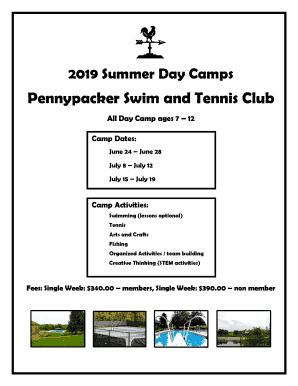 Fillable Online Pennypacker Swim and Tennis Club Fax Email Print ...