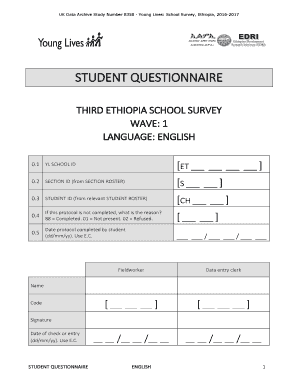 Fillable Online doc ukdataservice ac Third Ethiopia Fieldworker - UK ...