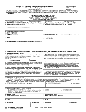 Fillable Online lists onenet DD Form 2345, Militarily Critical ...