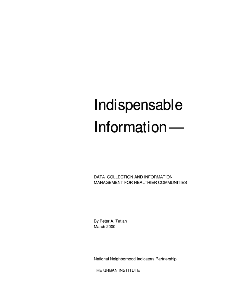 Fillable Online Indispensable Information. This is a reference and how ...