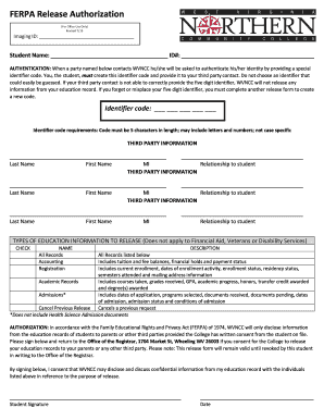 Fillable Online FERPA Release Authorization Fax Email Print - pdfFiller