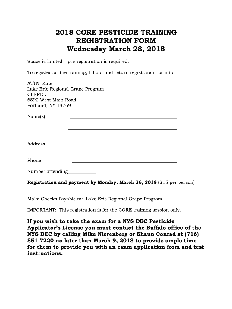 Fillable Online Pesticide Applicator Certification Registration
