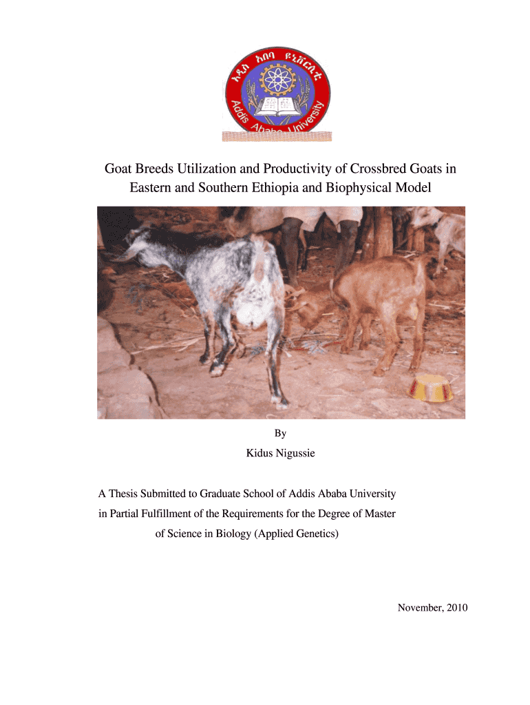 Fillable Online Demonstration and evaluation of Begait goat breed in ...