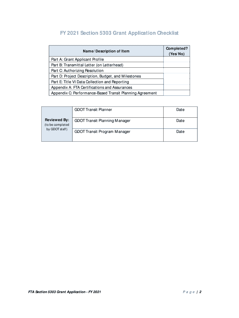 Fillable Online federal transit administration section 5304 program ...