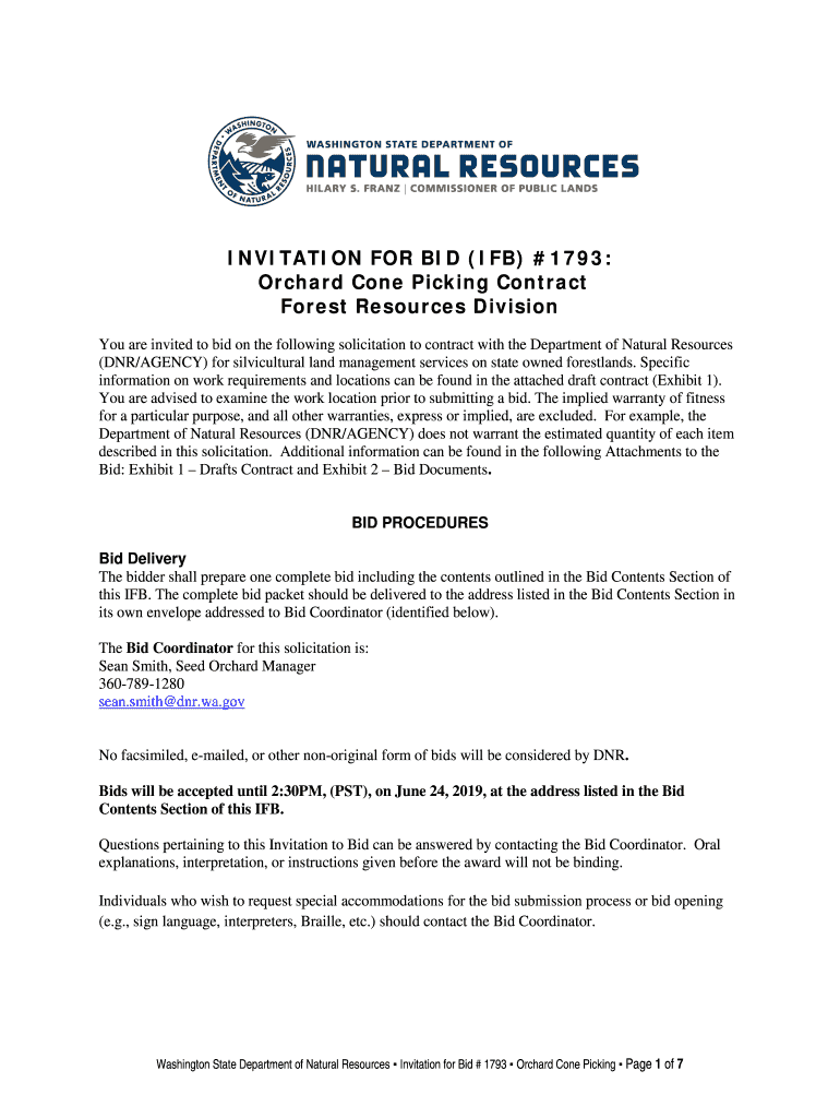 Fillable Online How to Contract with the Forest ServiceUS Forest ...