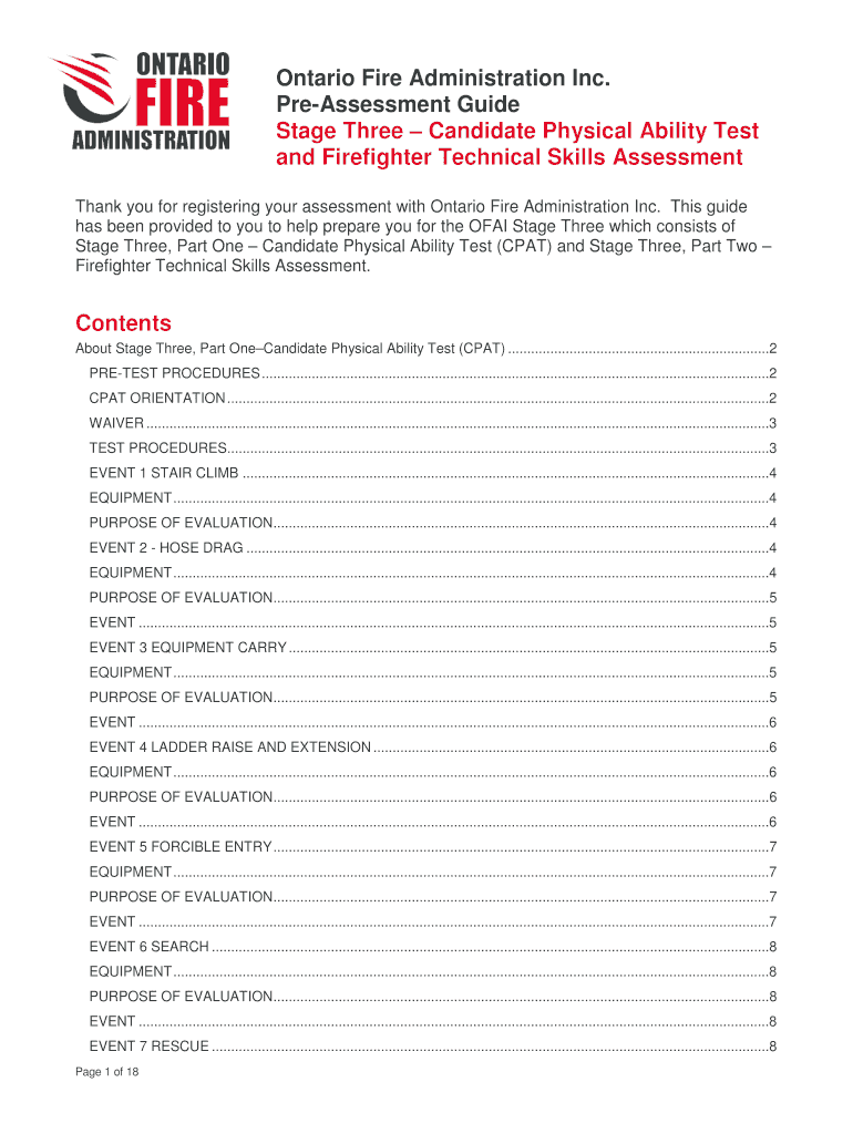 Fillable Online and Firefighter Technical Skills Assessment Fax Email ...