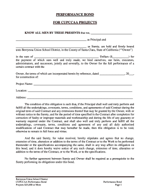 Fillable Online PAYMENT BOND TEMPLATE CUPCCAA PROJECTS.pdf Fax Email ...