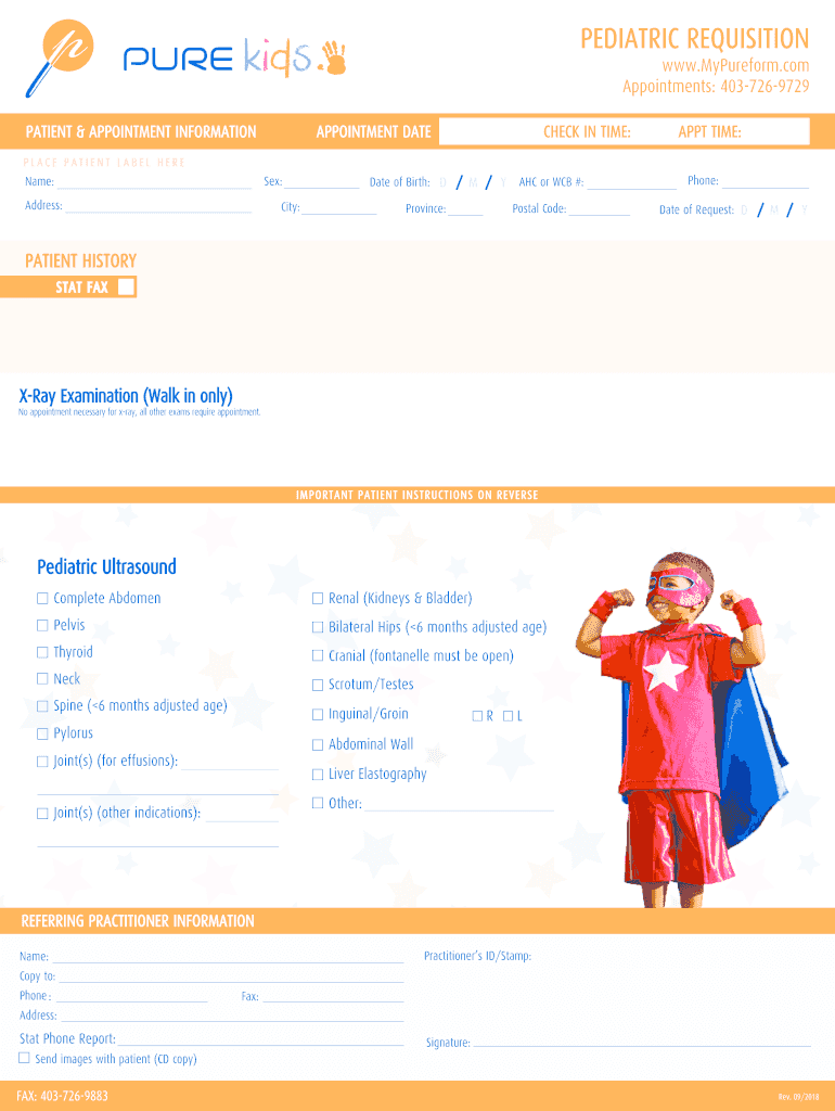 Fillable Online Pureform RadiologyCalgary Ultrasound, Bone Density, and ... Fax Email Print ...