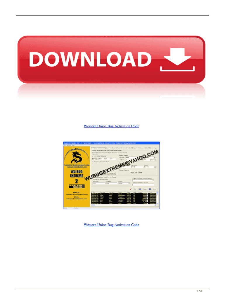 Western Union Bug - Fill and Sign Printable Template Online | US Legal ...